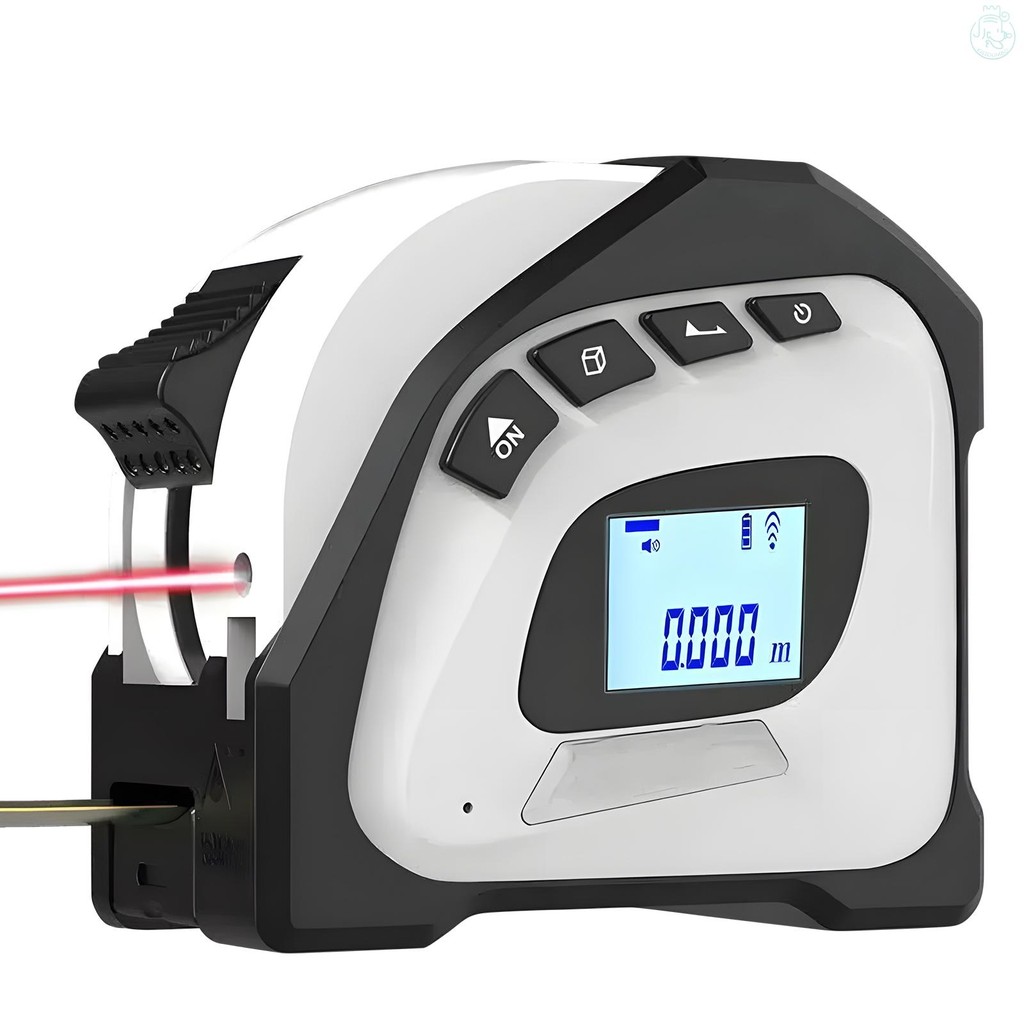 2 in 1 Digital Tape Measure with 130ft/40m Laser Distance Meter 16ft/5m ...
