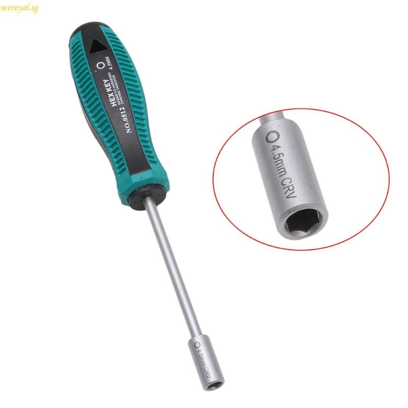 weroyal Metal Socket Driver Wrench Screwdriver Hex Nut for Key Nutdriver Hand Tool 4 5mm ...