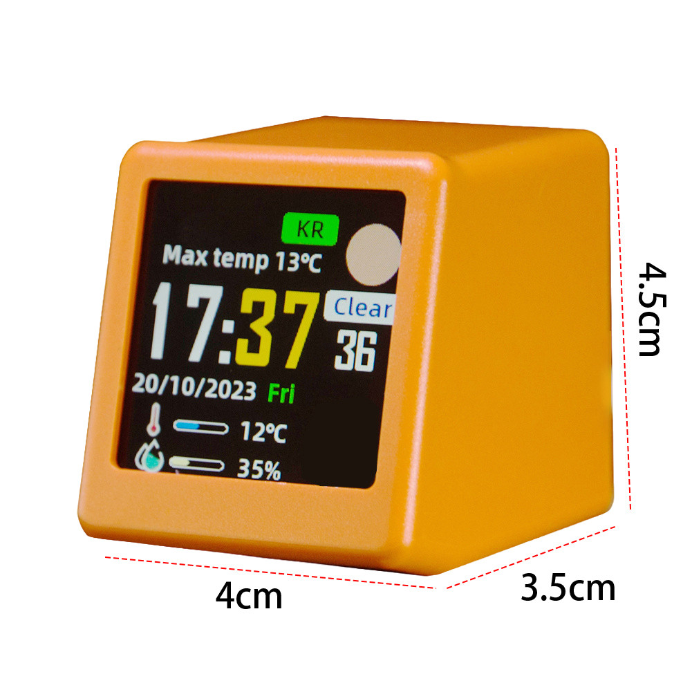 WiFi Atomic Clock Multi-Function Temperature and Humidity Monitor for ...