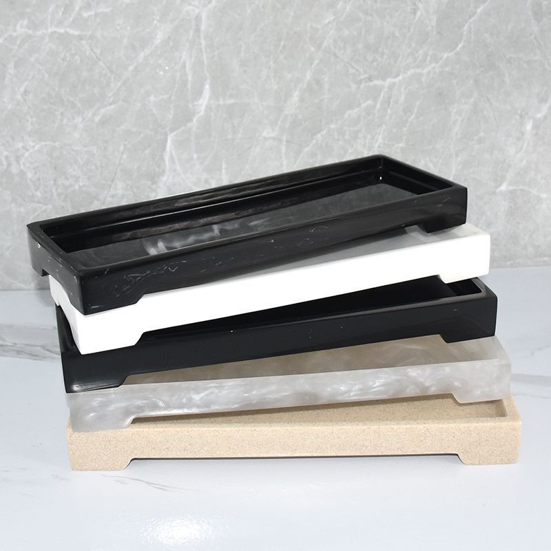 Square Tray Long Strip Hotel Guest Room Simple Bathroom Cup Tray ...