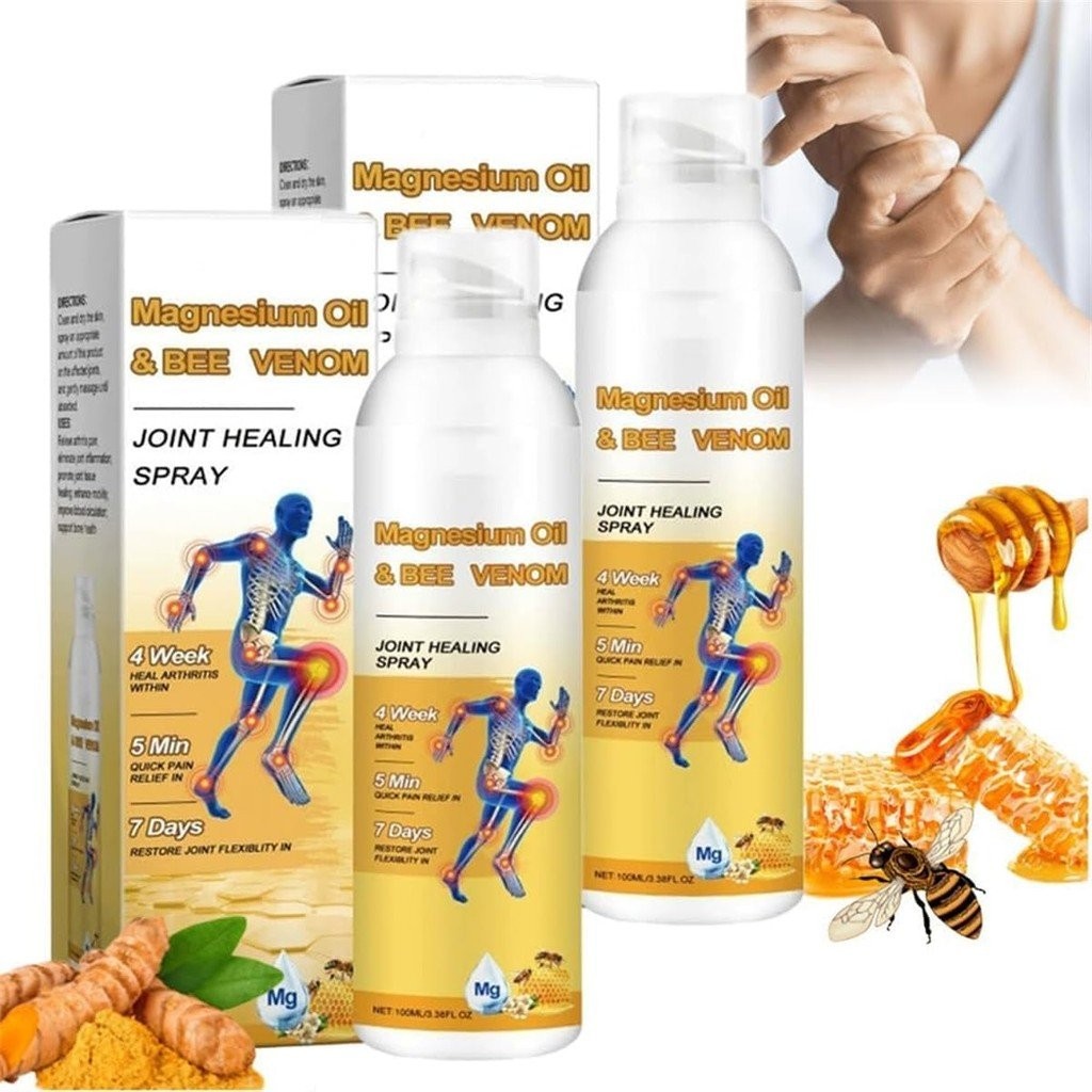 Magnesium Oil & Bee Venom Joint Healing Spray,Bee Venom Pain Relief ...