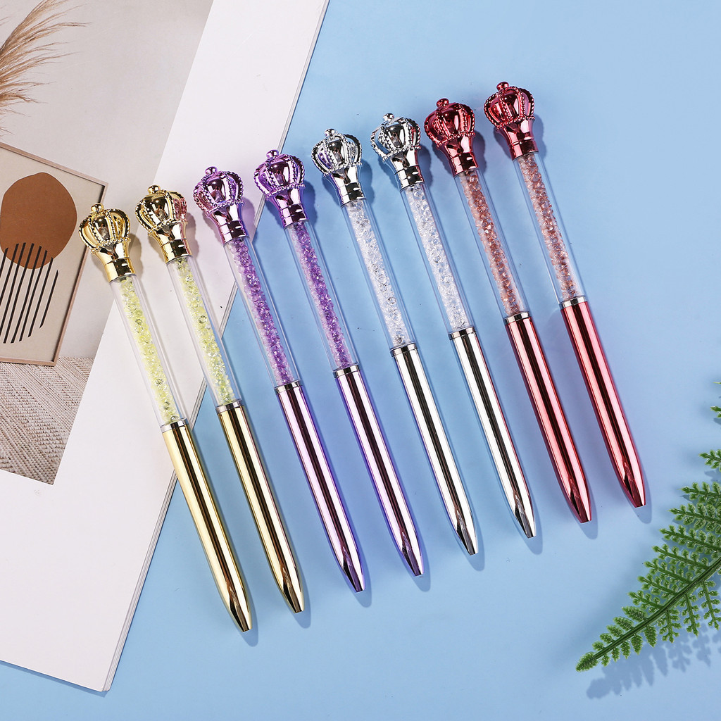New Crystal Crown Diamond Ballpoint Pen Gift Student Stationery Cute ...