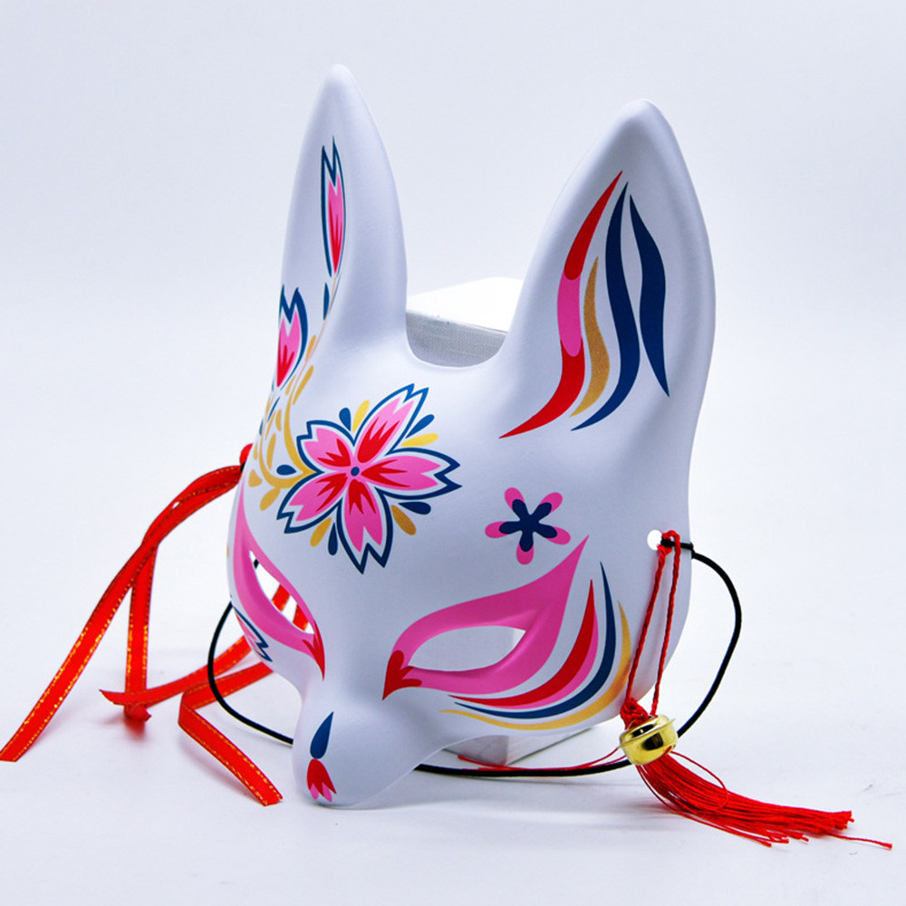 Fox Cat Cute Cosplay Half Mask Masquerade Sakura Fox Mask Japanese ...