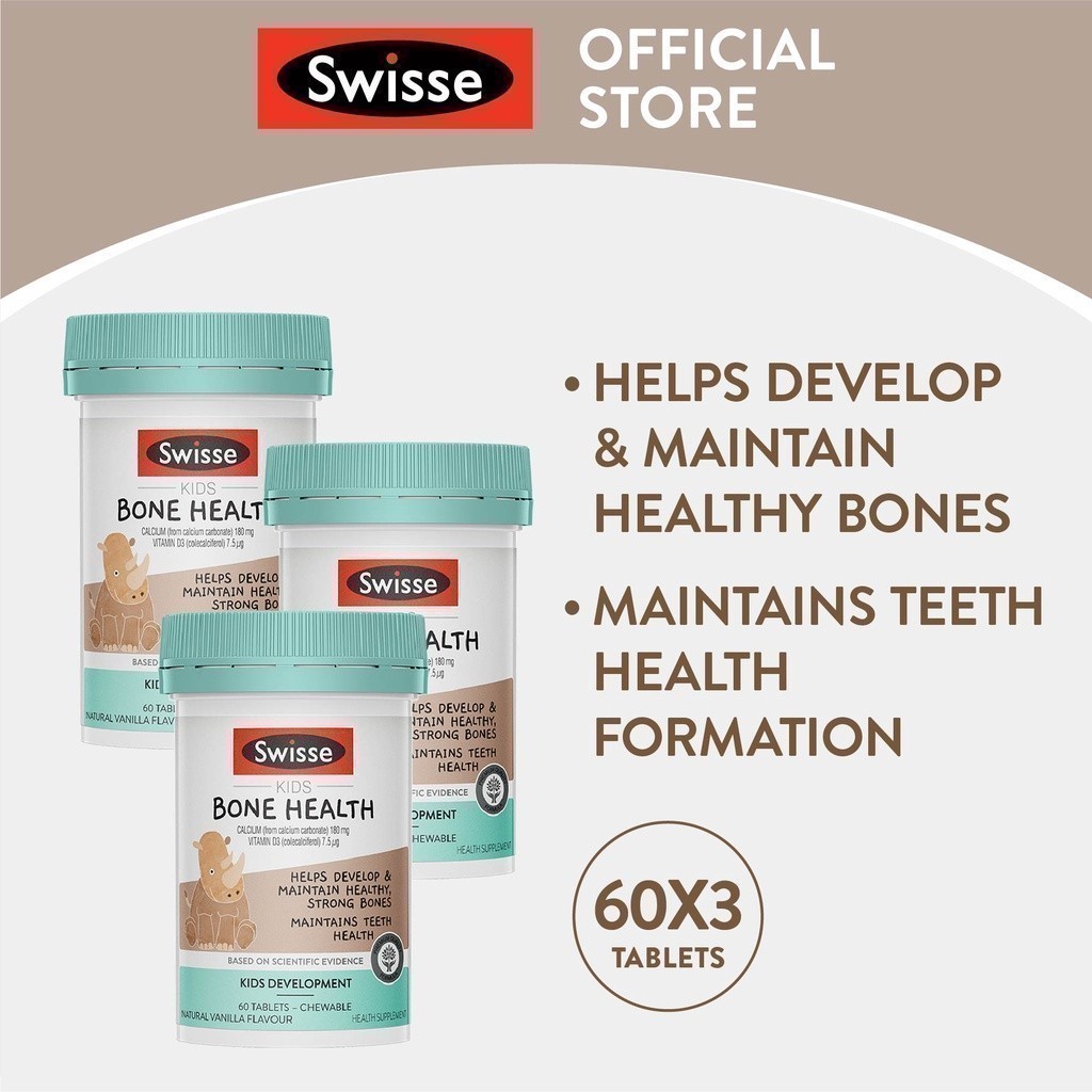 [Triple Pack] Swisse Kids Bone Health 60 Tabs | Shopee Singapore