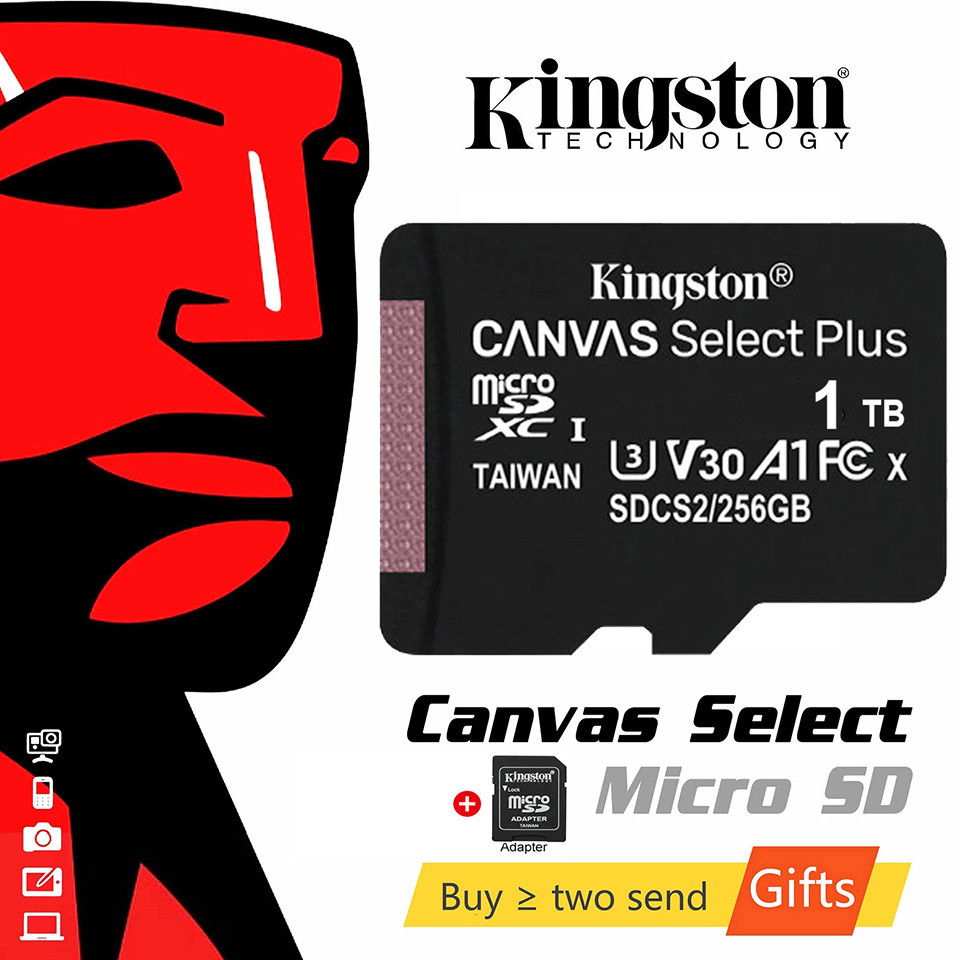 Kingston Canvas Select Plus microSD Card Class10 carte sd memoria 128GB 32GB 64GB 256GB 512G 1TB ...
