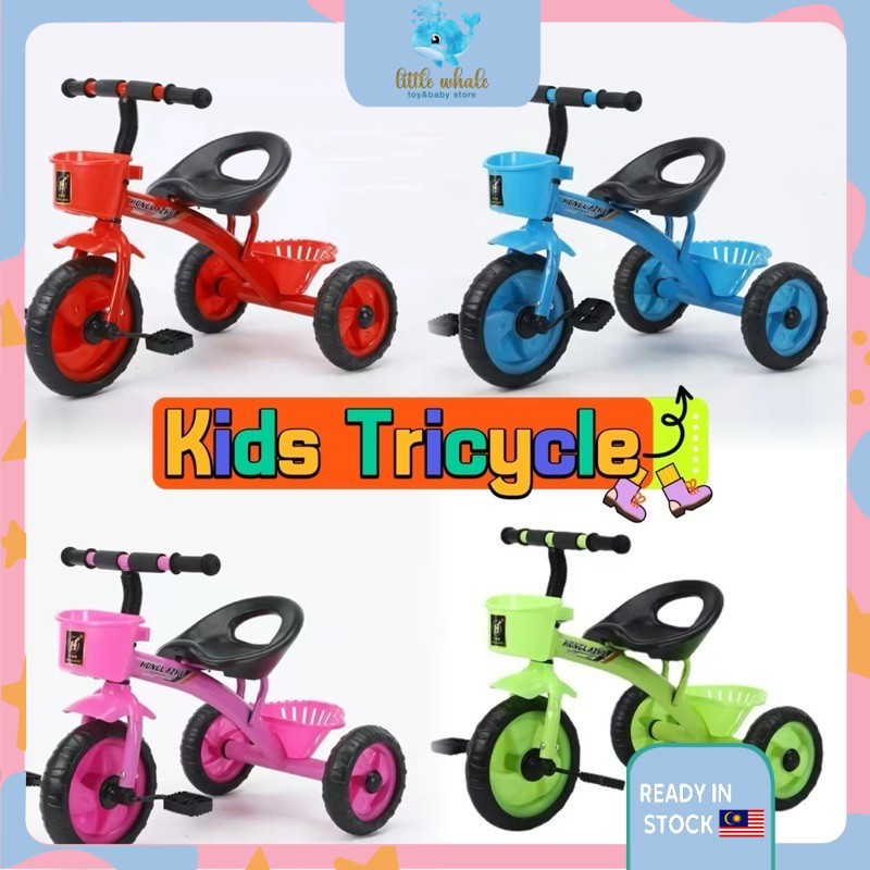Basikal Budak 3 Roda Warna-Warni Besi Tahan lama Colorful Tricycle for ...