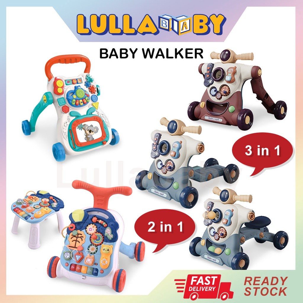 🔥READY STOCK🔥 Musical Baby Walker Baby Walkers Learning Walker Baby Push Walker Music Toddler ...