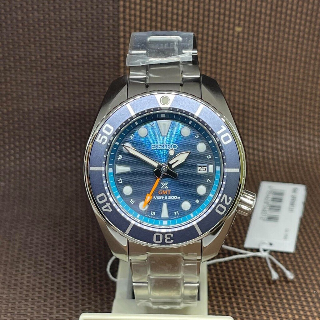 [Original] Seiko Prospex SFK001J1 Sea Sumo GMT Solar Power Blue Analog ...
