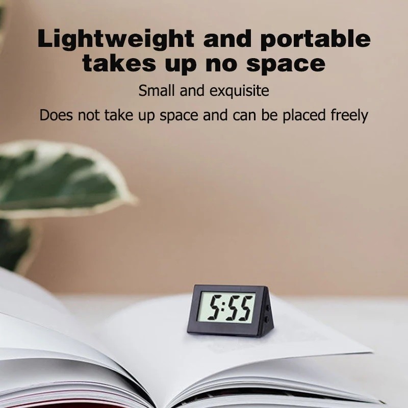 Mini LCD Digital Dashboard Clock Desktop Electronic Clock Mute Portable ...