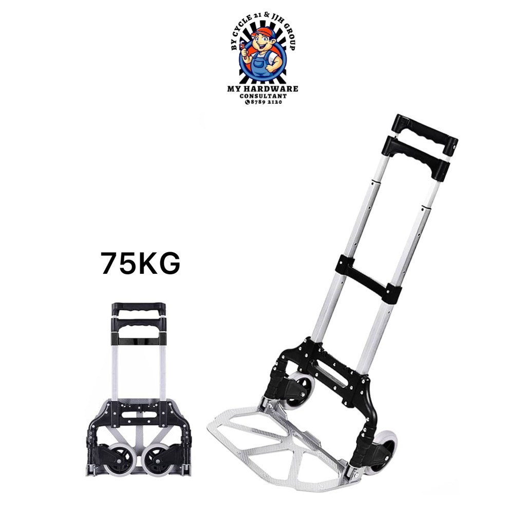 SG FAST DELIVERY Heavy Duty Folding Luggage Cart Foldable Hand Pull ...