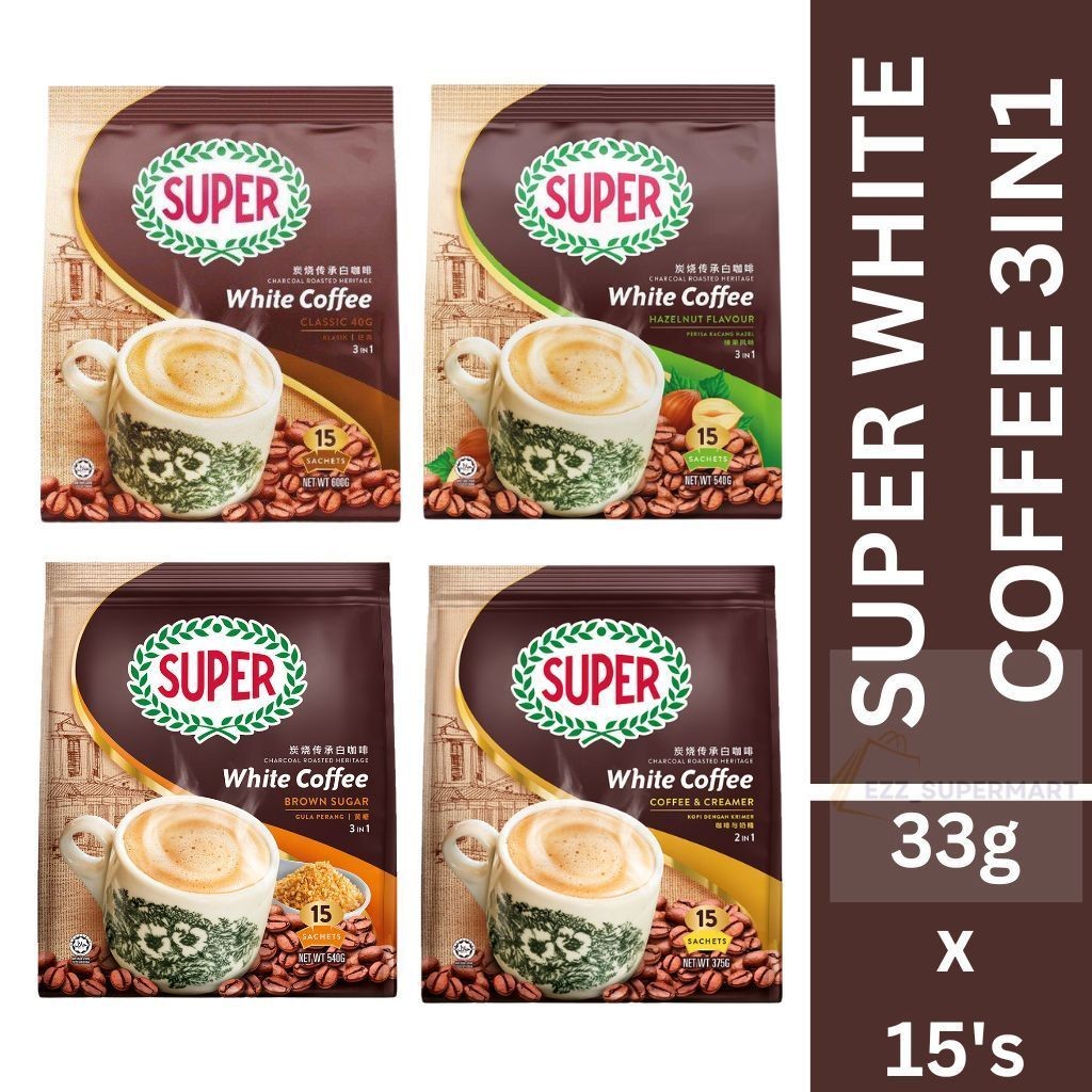 SUPER Instant 3 In 1 White Coffee (33g x 15's) | Shopee Singapore