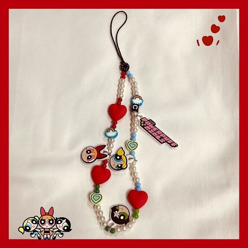 CASE Co-Branded Influencer Star Cute Powerpuff Girls Mobile Phone Chain ...
