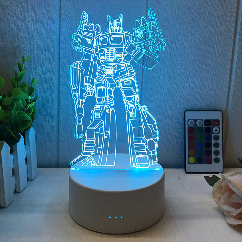 Optimus Prime Night Light Transformers Bumblebee Table Lamp Children ...