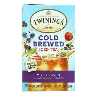 Twinings, Cold Brewed Iced Tea, Unsweetened Flavoured Black Tea, Mixed ...