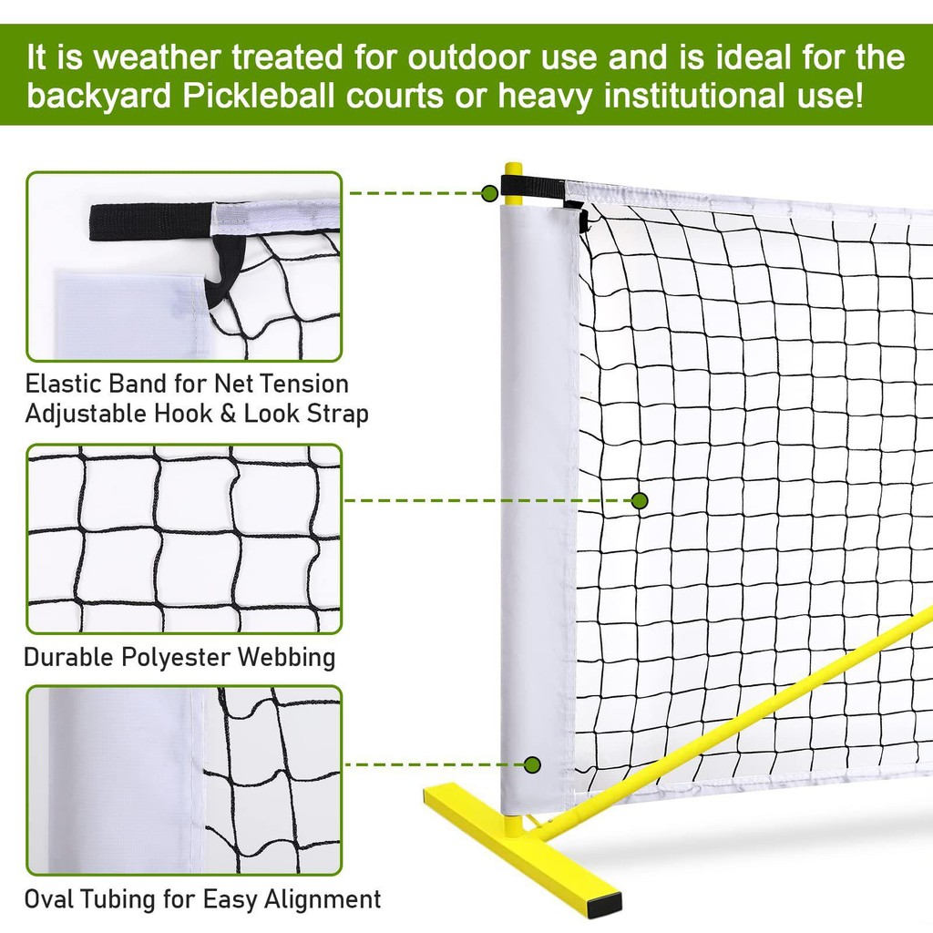 [Homyl478] 22ft Pickleball Net Pickle Ball Net Versatile Lightweight ...
