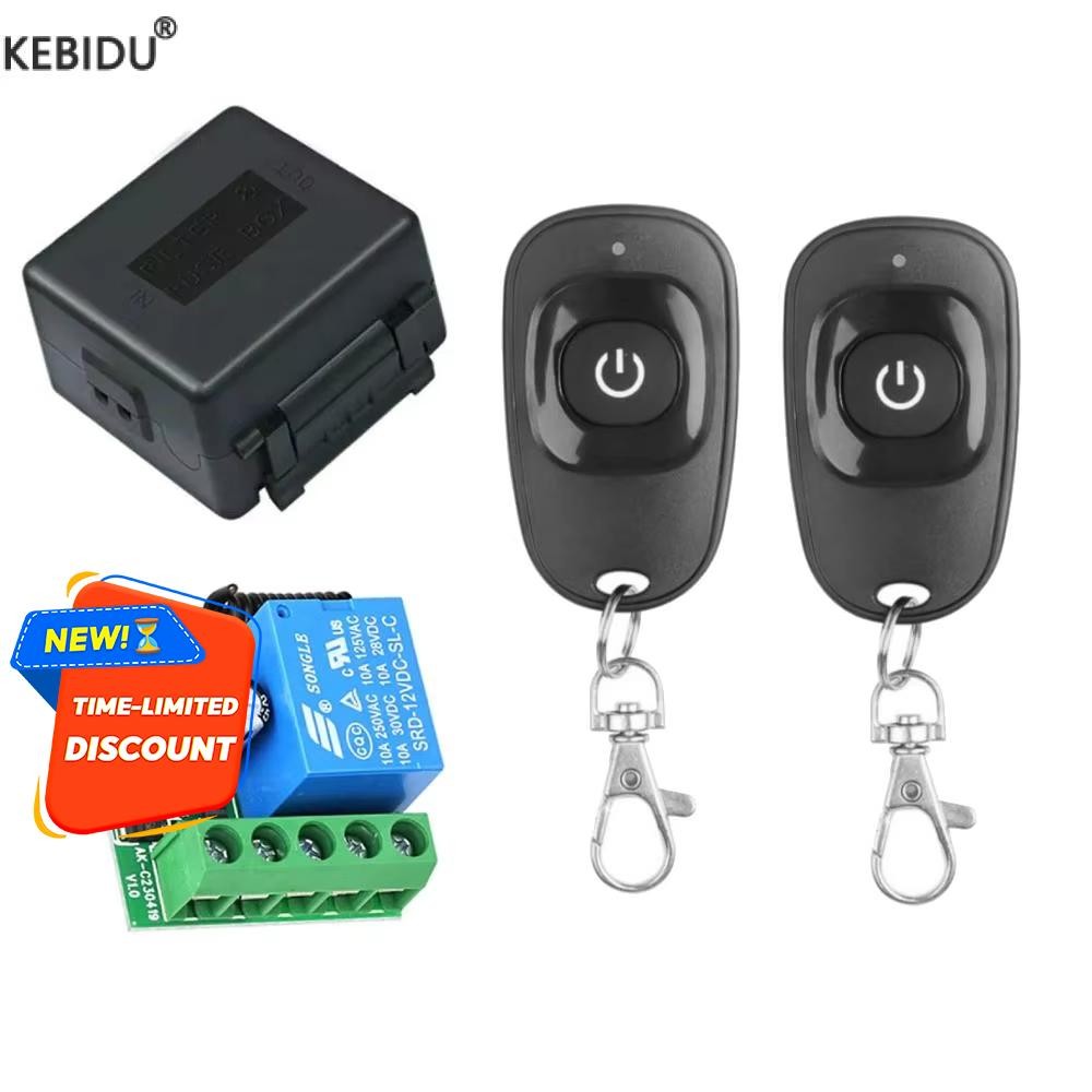 3pcs Set 433mhz Wireless Remote Control Switch Dc 12v 1ch Relay ...