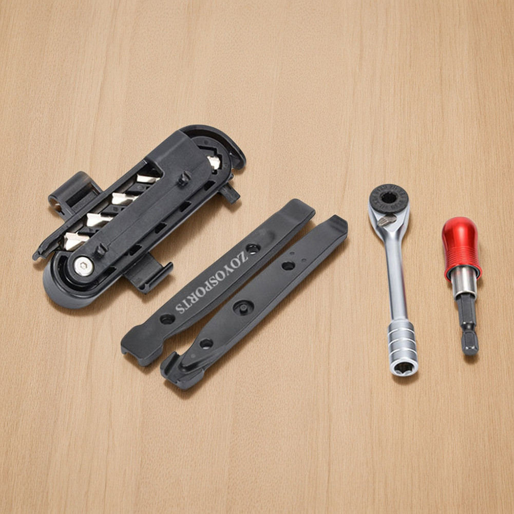 Ratchet Wrench Multi Function Repair Tools Set Quick Release Tire Lever ...