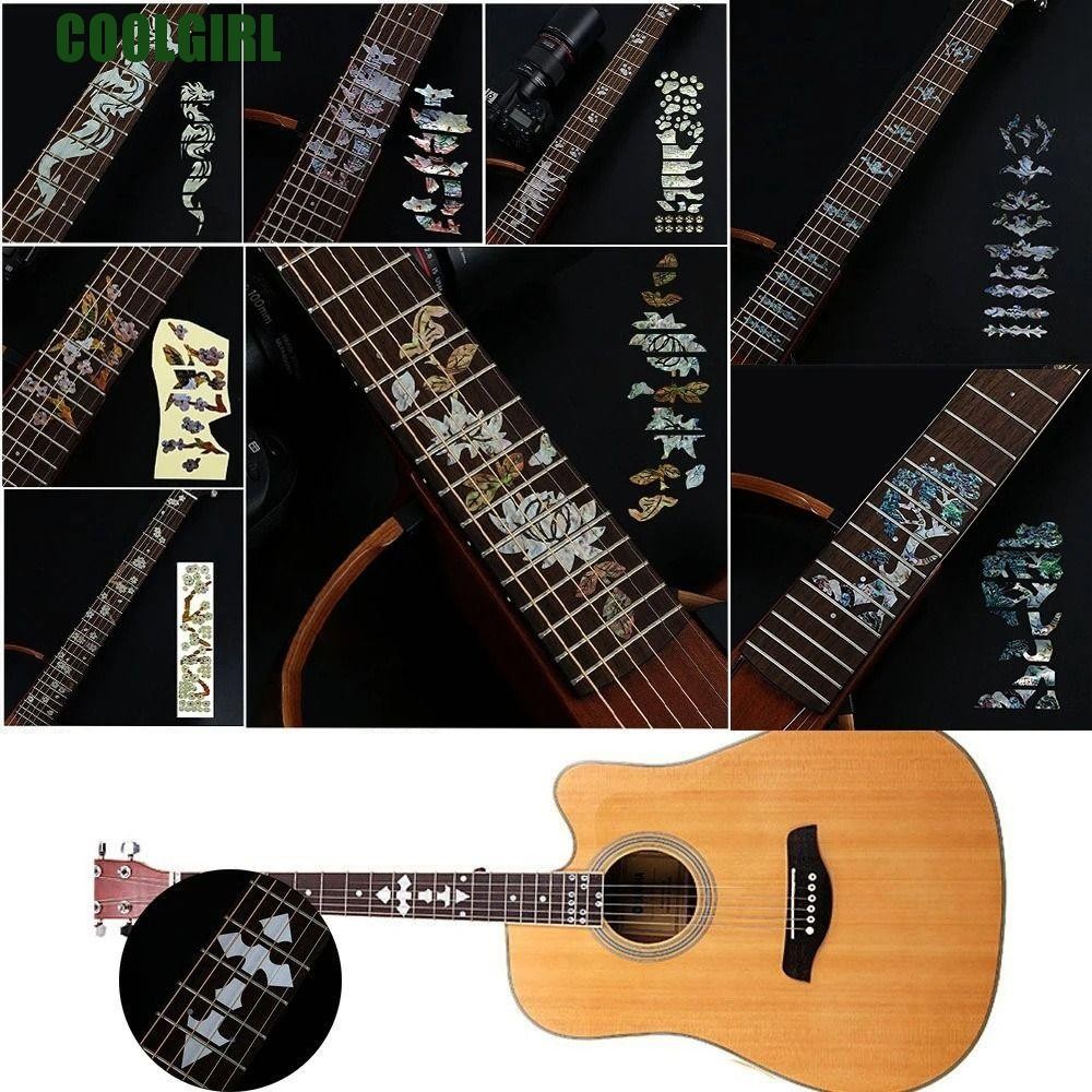 COOLGIRL Cross Inlay Decals Ultra Thin Guitar Inlay Sticker Musical ...