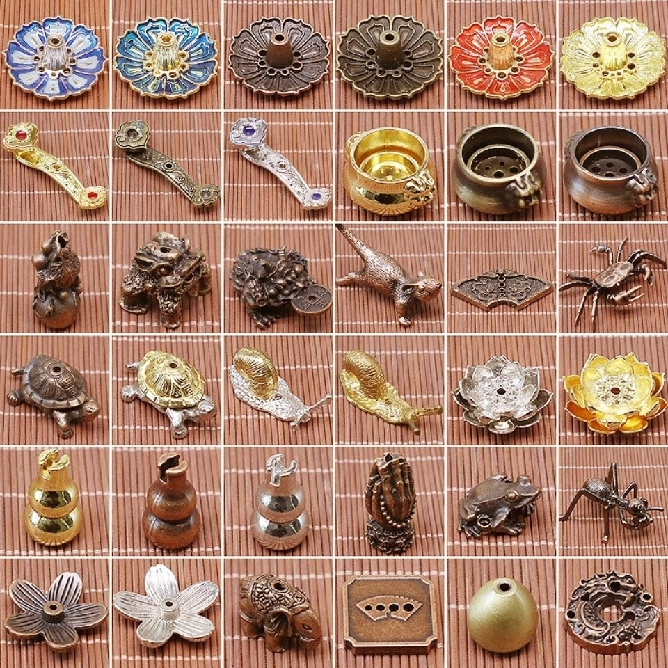 Mini Pure Copper Alloy Nine-Hole Incense Insert Gourd Incense Burner ...
