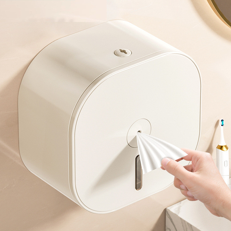Milky White Tissue Box Center Pull Large Roll Large Tray Paper Saving ...