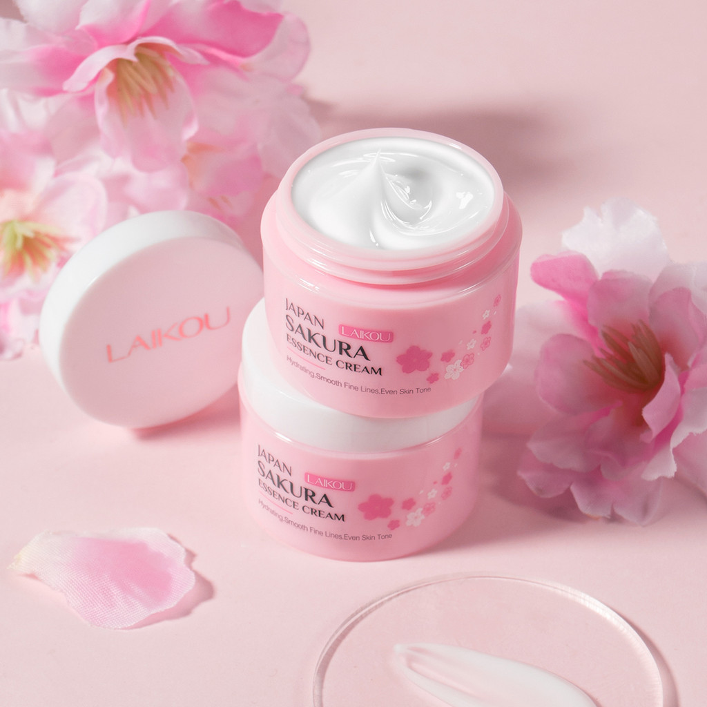LAIKOU Sakura Facial Cream Repairing Moisturizing Essence Cream Even ...