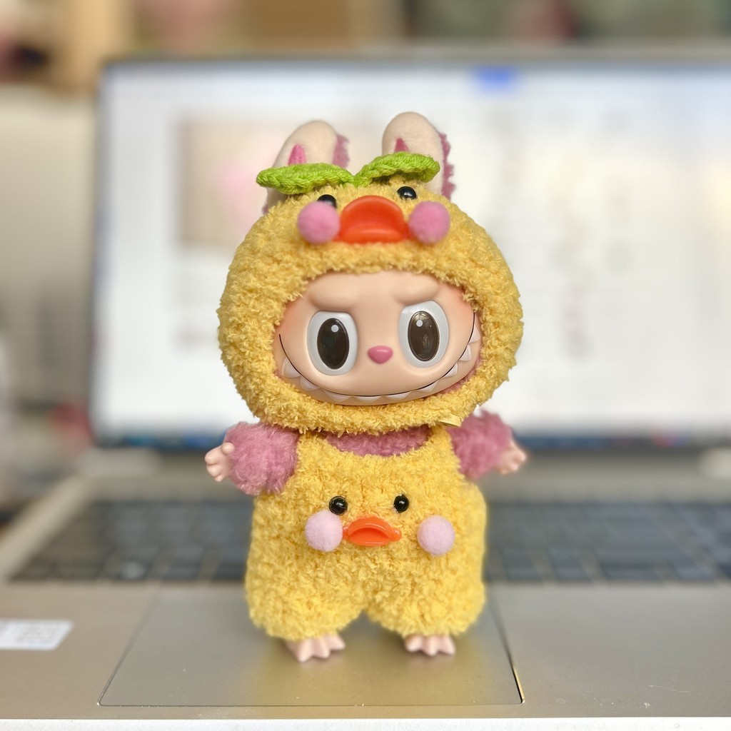 17cm labubu&upset duck POPMART Clothes Pendant dress Up Clothes Doll ...
