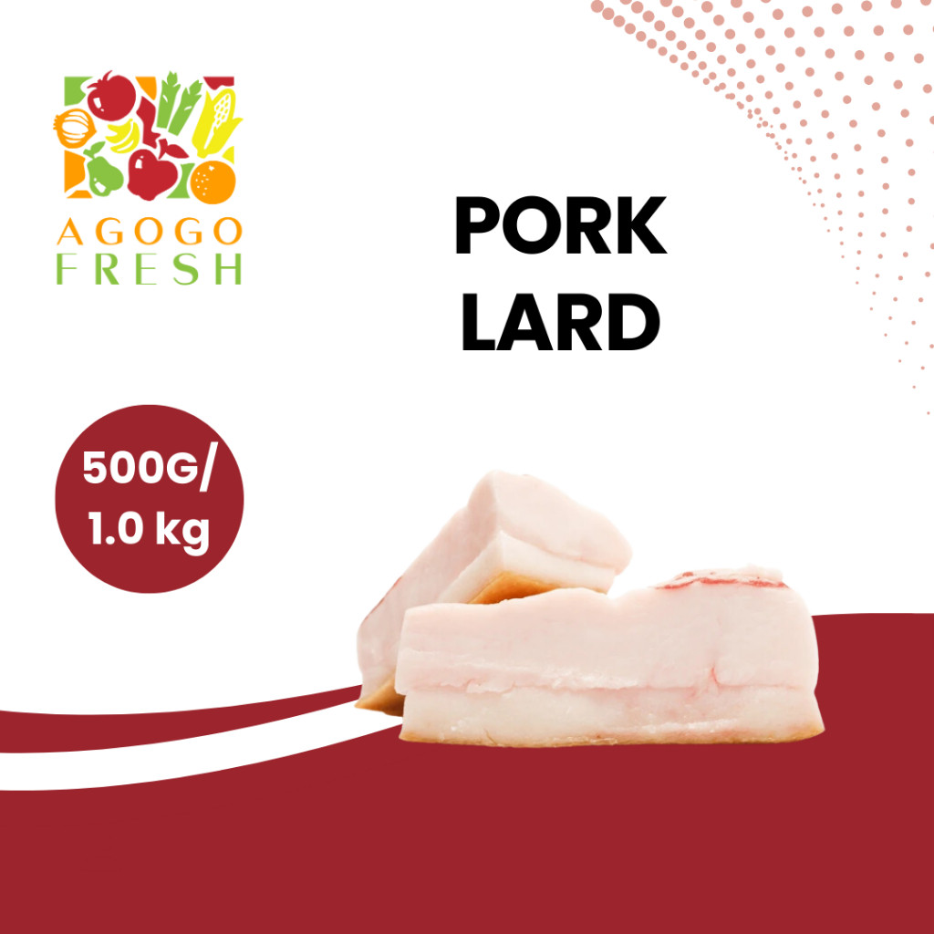 [Agogo Fresh - Meat] Fresh Pork Lard (500g/1kg) | Shopee Singapore