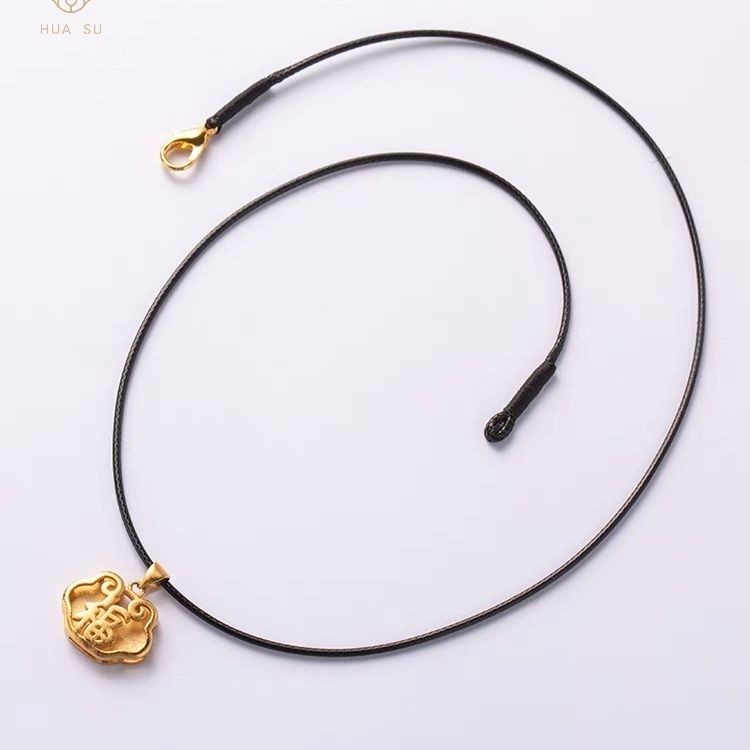 Necklace Rope Pendant Hanging Rope Wax Leather Rope Jewelry Hand-woven ...