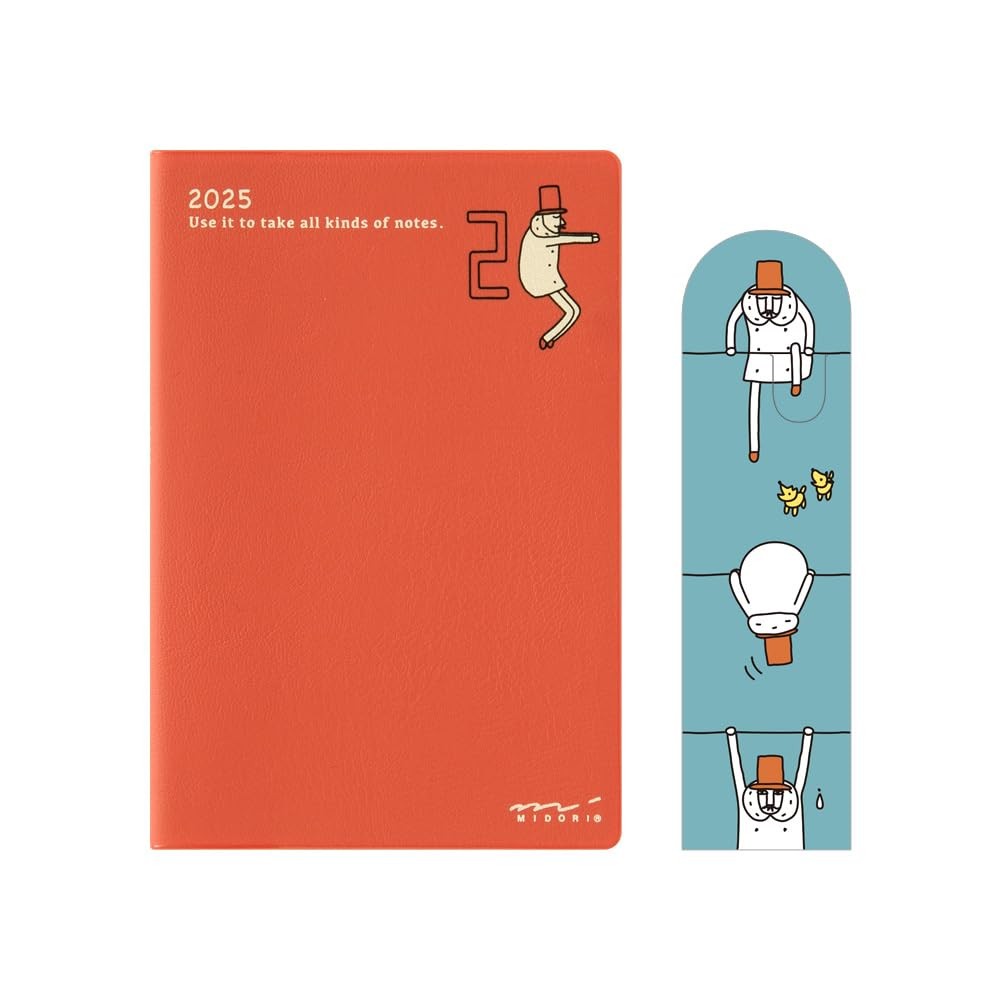 Midori Pocket Diary Planner 2025 Mini Monthly Limited Edition Bookmark ...