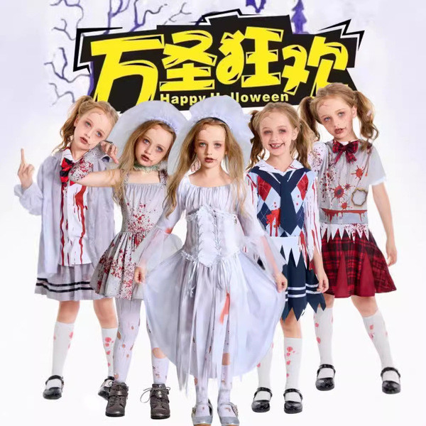 halloween kids costume kids Halloween Girl Costume Kids Horror Ghost ...