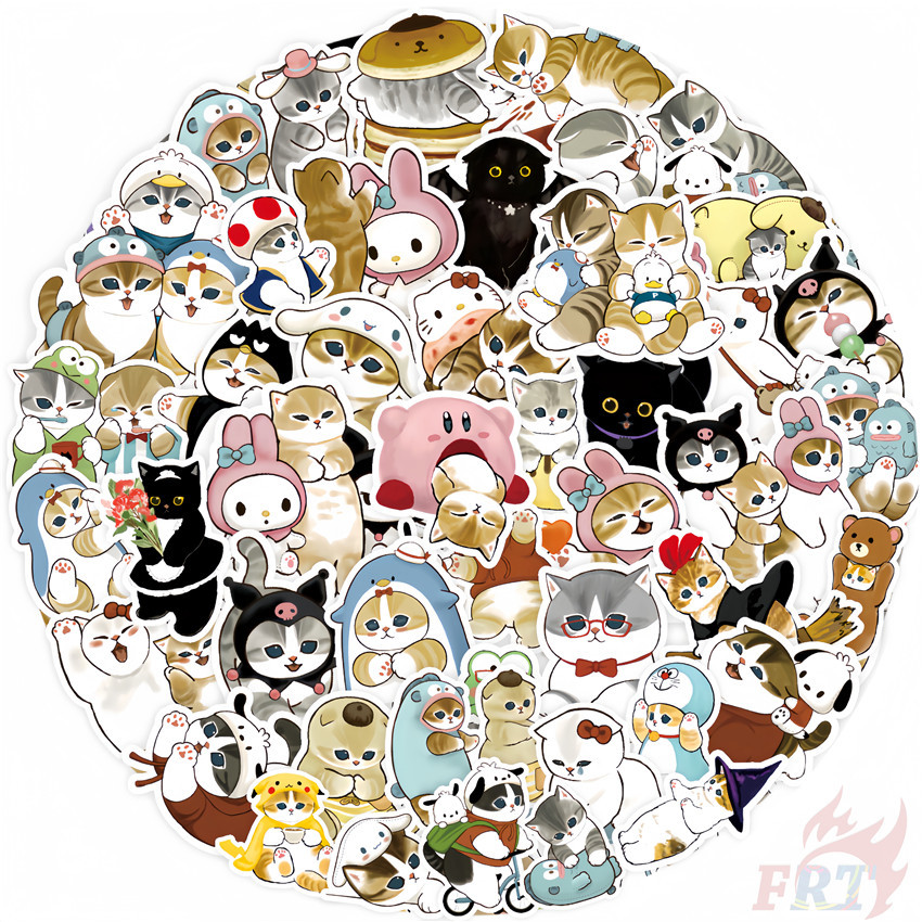 100Pcs/Set Q Kittens Series 05 Cartoon Cosplay Art Stickers Fashion DIY ...