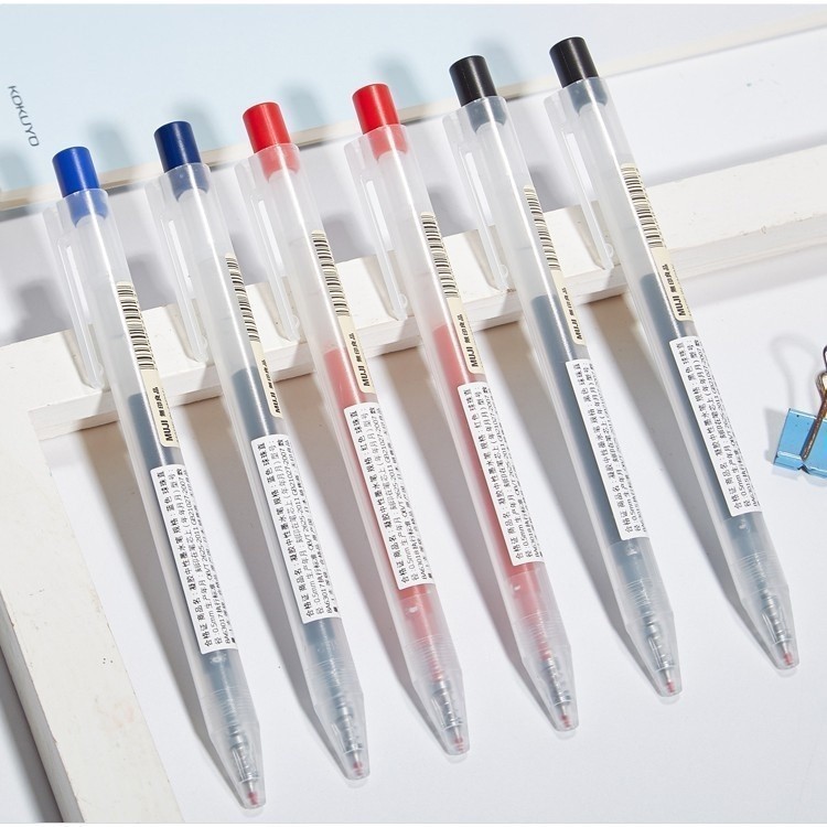 MUJI Pen Ballpoint Pen Ballpen Black/Red/Blue Gel 0.5mm Office Supplies ...