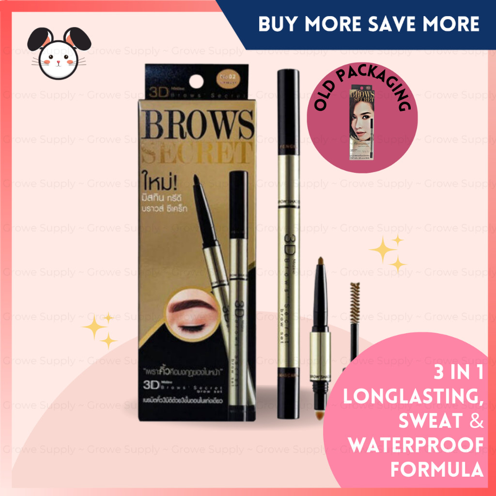 [SG INSTOCK] Mistine 3D Brows Secret Brow Set 3 IN 1 (Pencil / Brow Shadow / Mascara) | Shopee ...