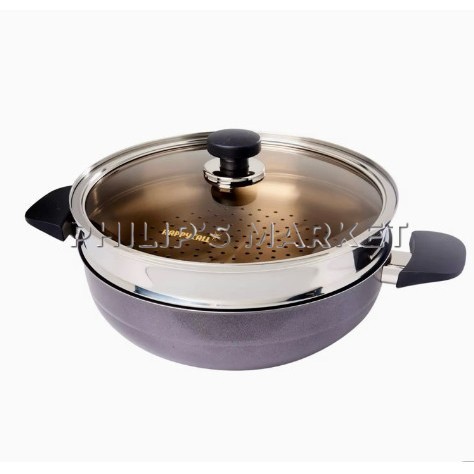 HAPPYCALL Ultimate IH Plasma Titanium Party Wok + Steamer 28cm | Shopee Singapore