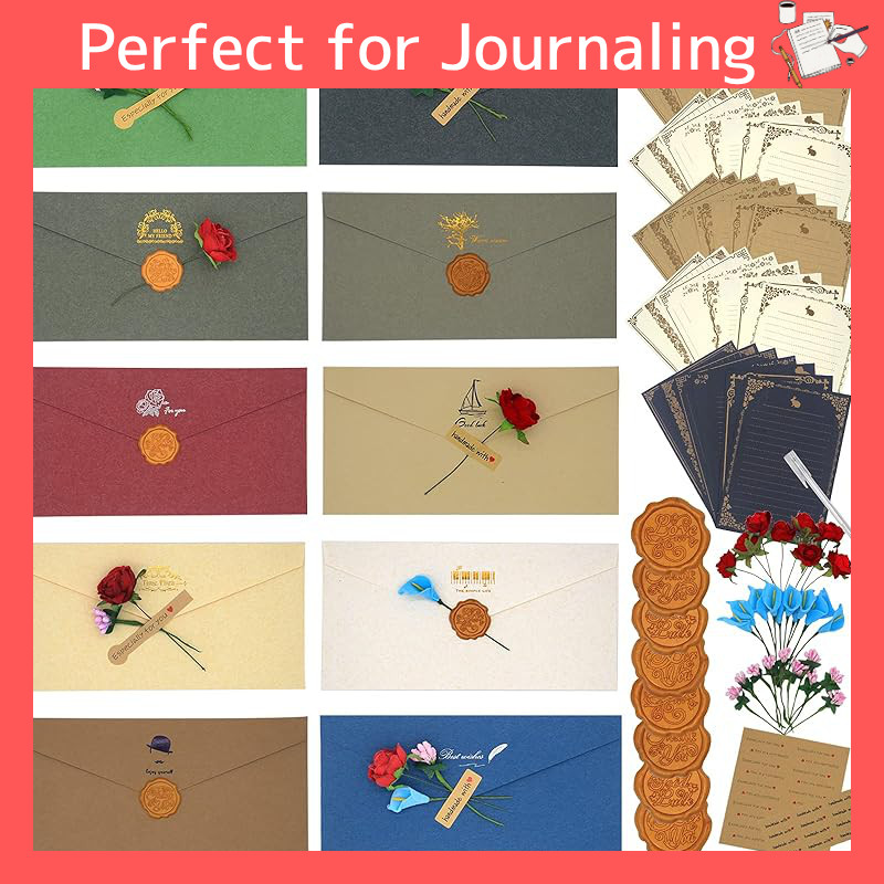 Letter set: 30 envelopes, 40 letter sheets, 30 types of envelope ...