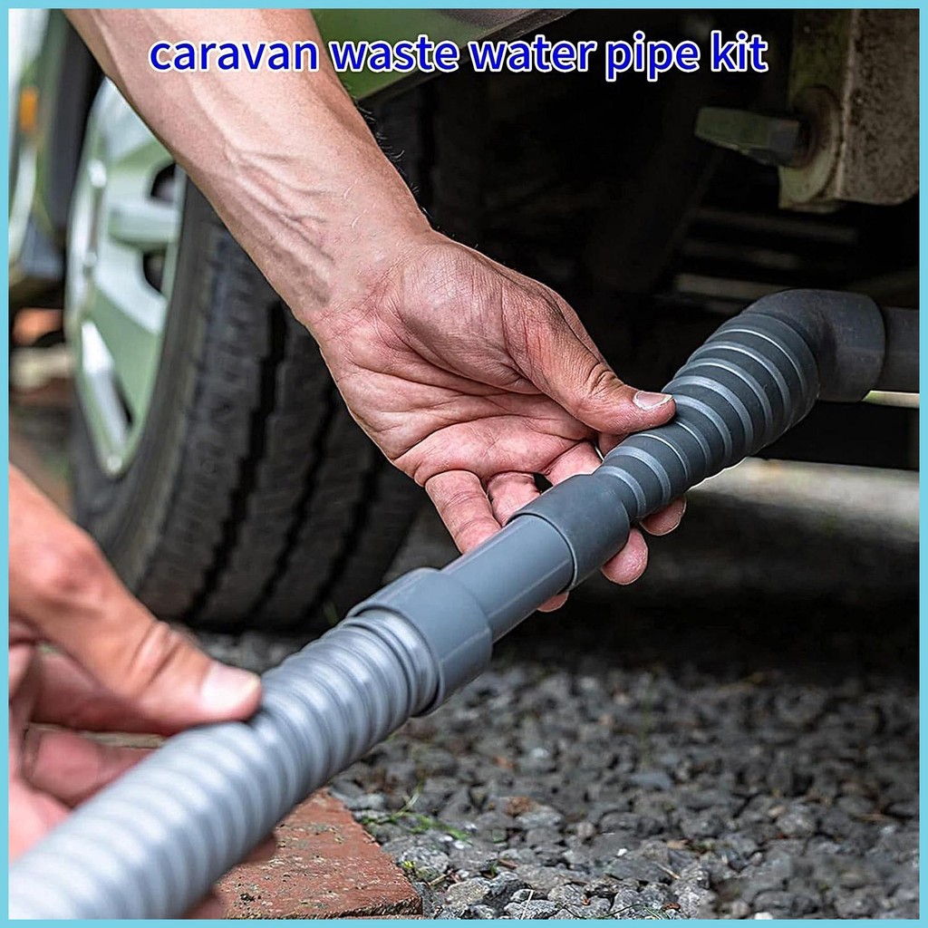 Travel Trailer Sewer Hose Flexible Leakproof Caravan Drain Pipe Waste ...