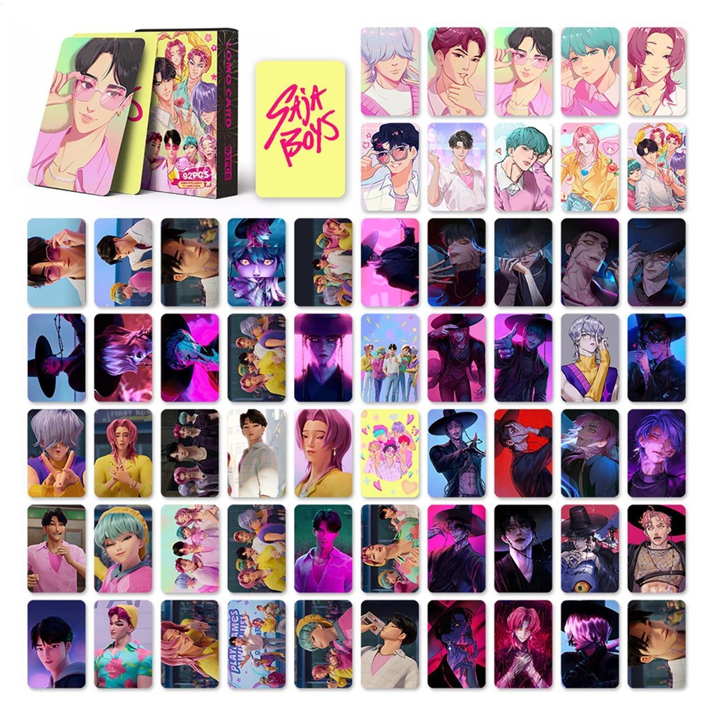 Kpop Demon Hunters Photocards Kpop Cards Huntrix Saja for Photo Albums 60pcs Cards Korean Girl ...