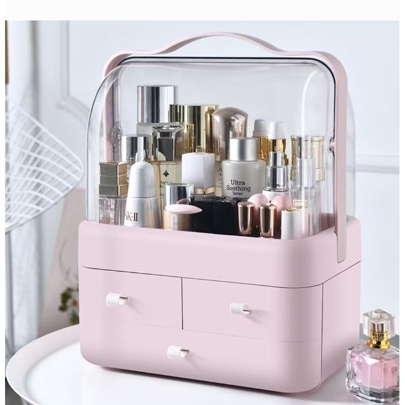Cosmetic Desktop Organizer Table Make-up Transparent Plastic Storage ...