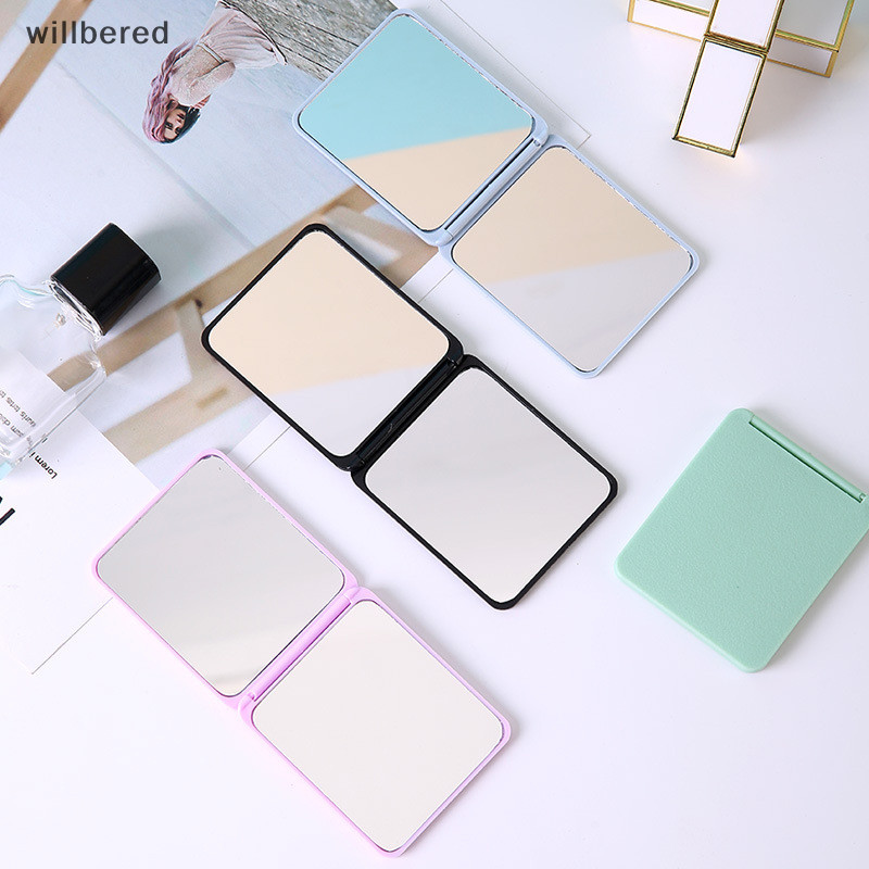 willbered Plastic Folding Mirror Pocket Mini Portable Makeup Mirrors ...