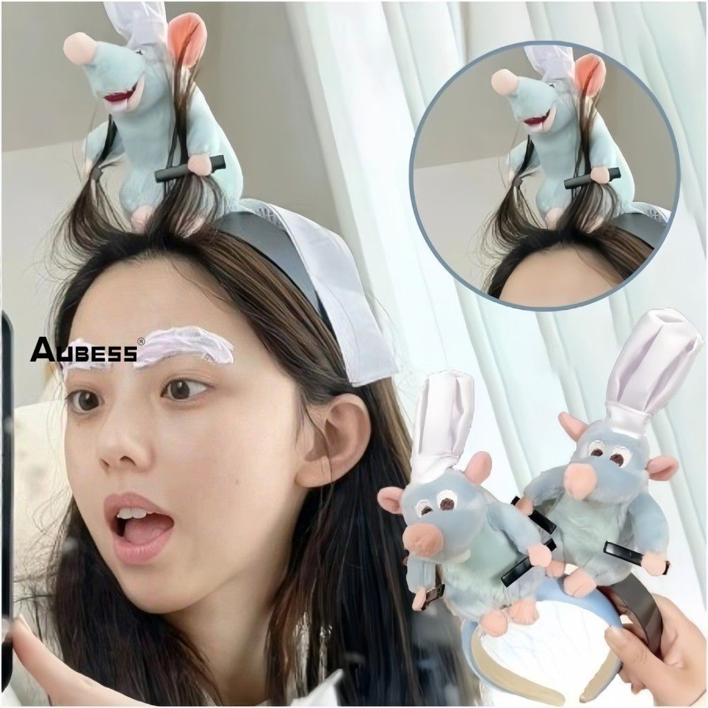 Ratatouille Hairband,cartoon Plush Figure Mouse Hairband,head Clip As A ...