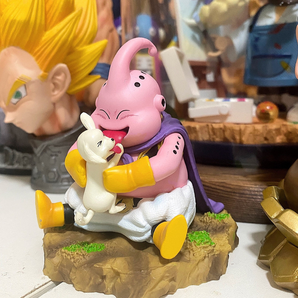 model Dragon Ball Majin Buu HY Licking the Dog Posture 10cm Cute Doll ...
