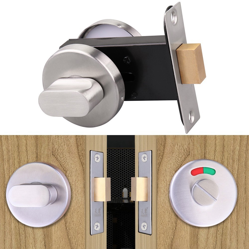 ⭐QUMM⭐ Bathroom Indicator Bolt Privacy WC Toilet Door Lock Satin ...