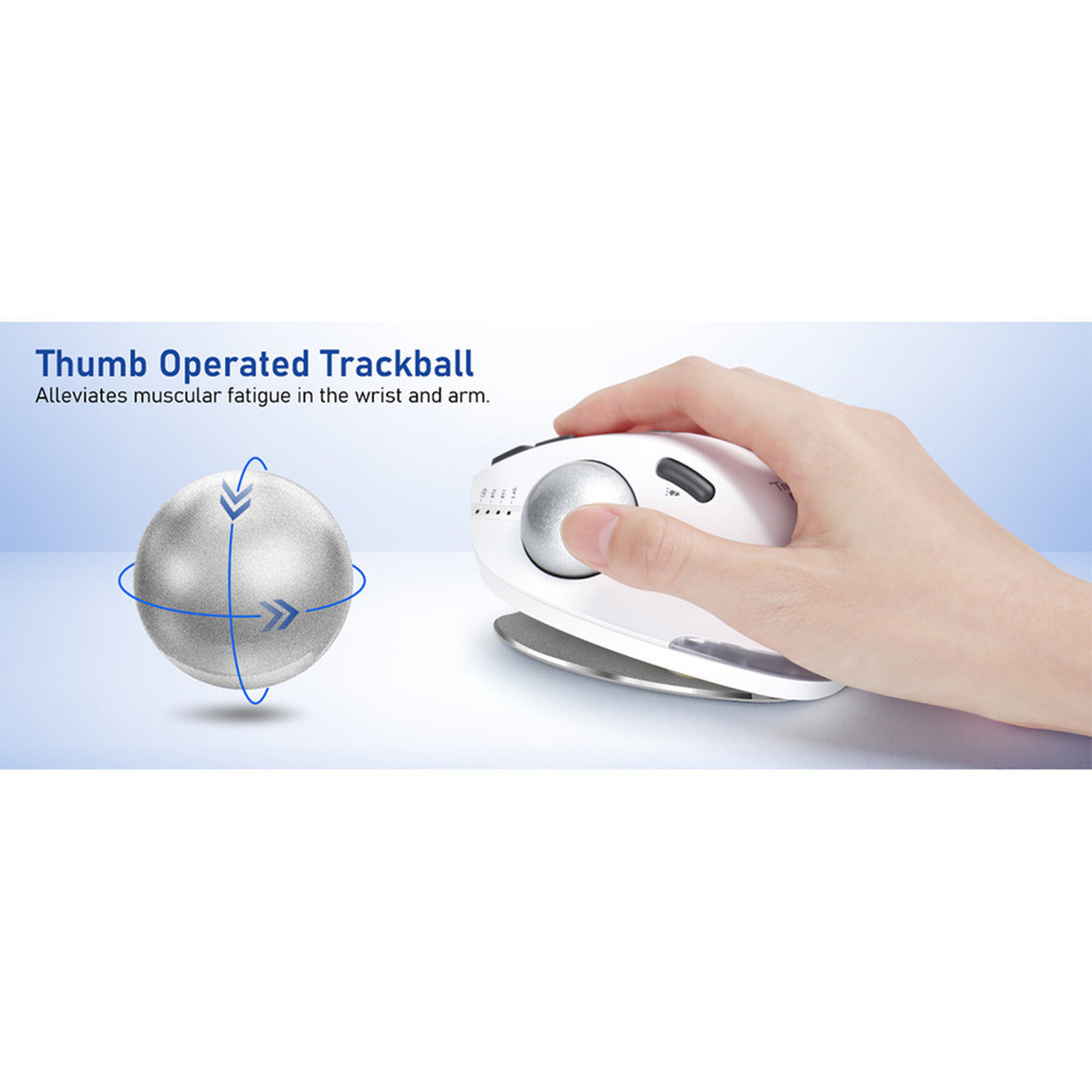 Bluetooth Trackball Mouse Ergonomic Rollerball 2.4G Wireless Mouse ...