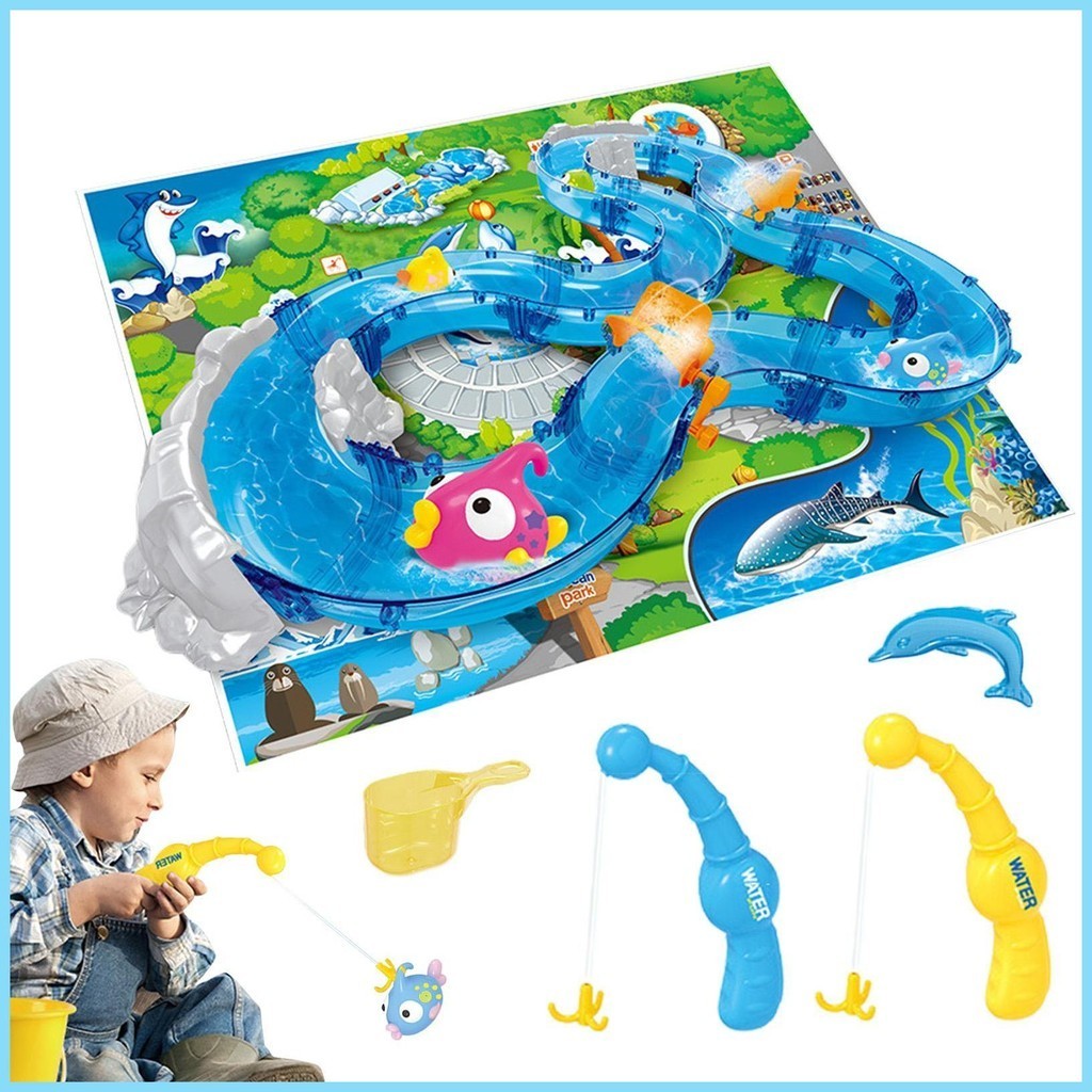 Water Table Toys Water Park Playset Pool Waterway Toy Interactive Table ...