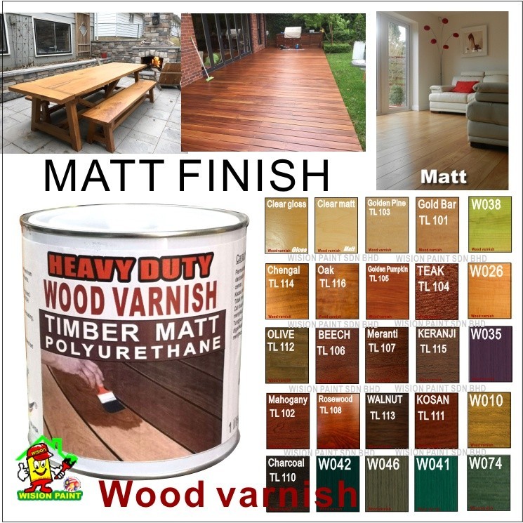 1L ( HEAVY DUTY ) TIMBER Varnish ( MATT ) Quality Polyurethane Wood ...