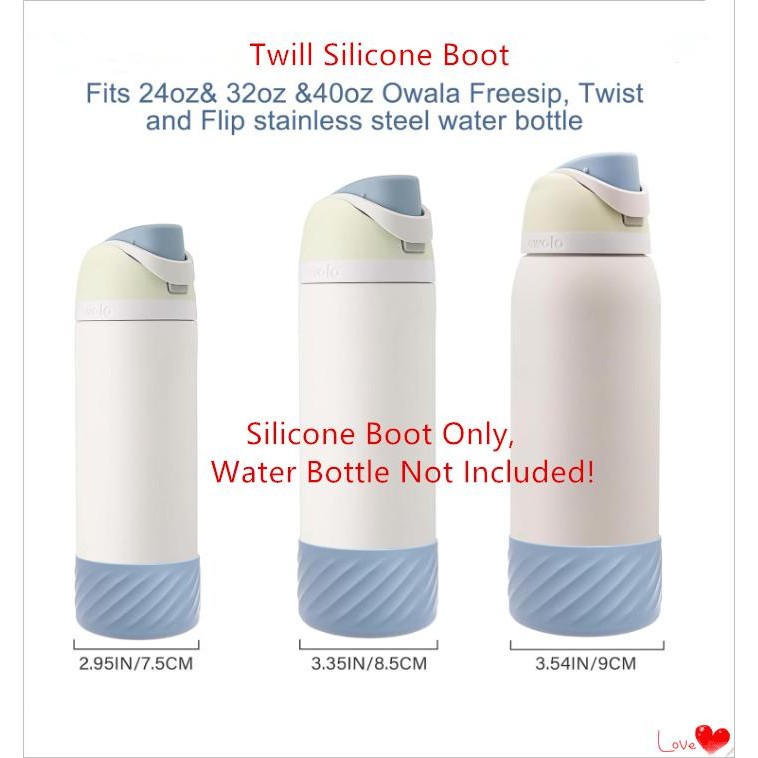 【Suitable For Owala 24oz/32oz/40oz】Hi-Quality Anti-SlipTwill Silicone ...