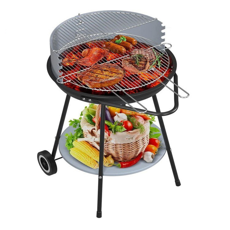 【SG Seller】Outdoor Barbecue Stove Charcoal BBQ Grill with 2 wheels ...