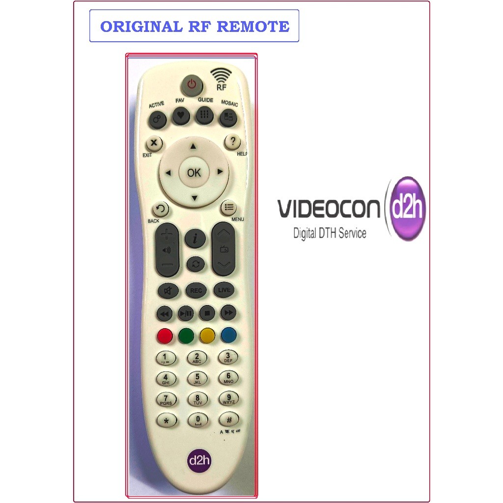 Videocon d2h RF Remote Control (ORIGINAL) | Shopee Singapore