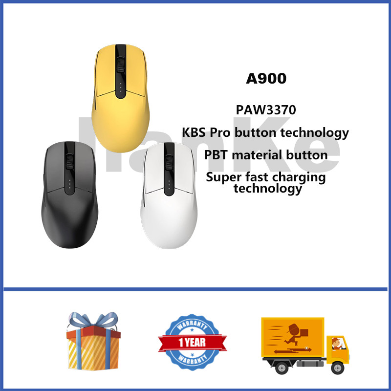 DAREU A900 Wireless Mouse PAW3370 Lightweight Dual Mode Gaming Mouse ...