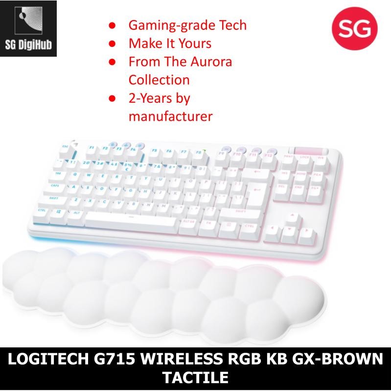 Logitech G715 Wireless Mechanical Gaming Keyboard with Tactile Switches ...